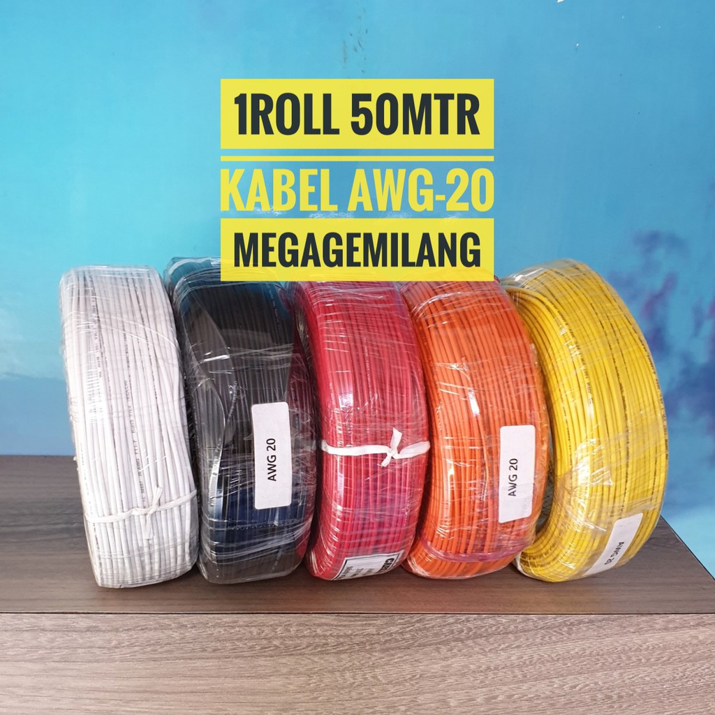 Jual Kabel AWG 20 / Kabel 20 AWG - 1 roll 50 meter | Shopee Indonesia