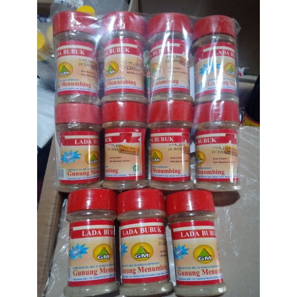 Jual lada bubuk botol 45g 3pcs 15000 (BELI 10 BONUS 1) | Shopee Indonesia