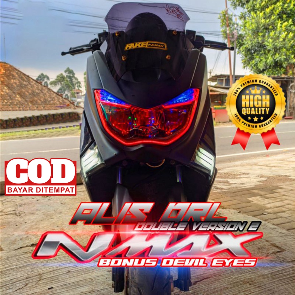 Jual PAKETAN LAMPU ALIS DRL NMAX DOUBLE BONUS DEVIL EYES LAMPU SENJA ...