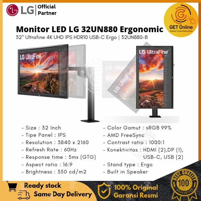 Jual Monitor LED LG 32UN880 32UN880-B 32" Ultrafine Display 4K HDR10 Ergo | Shopee Indonesia