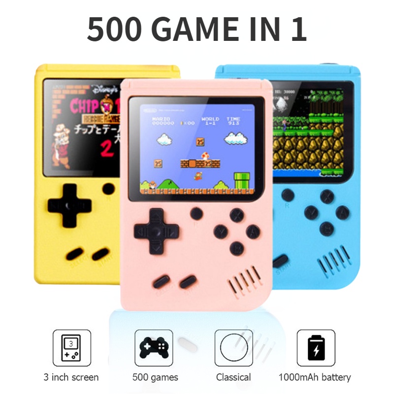 Jual Gameboy Retro 500 in 1 Games Mini Portabel SUPRIME Red Series ...