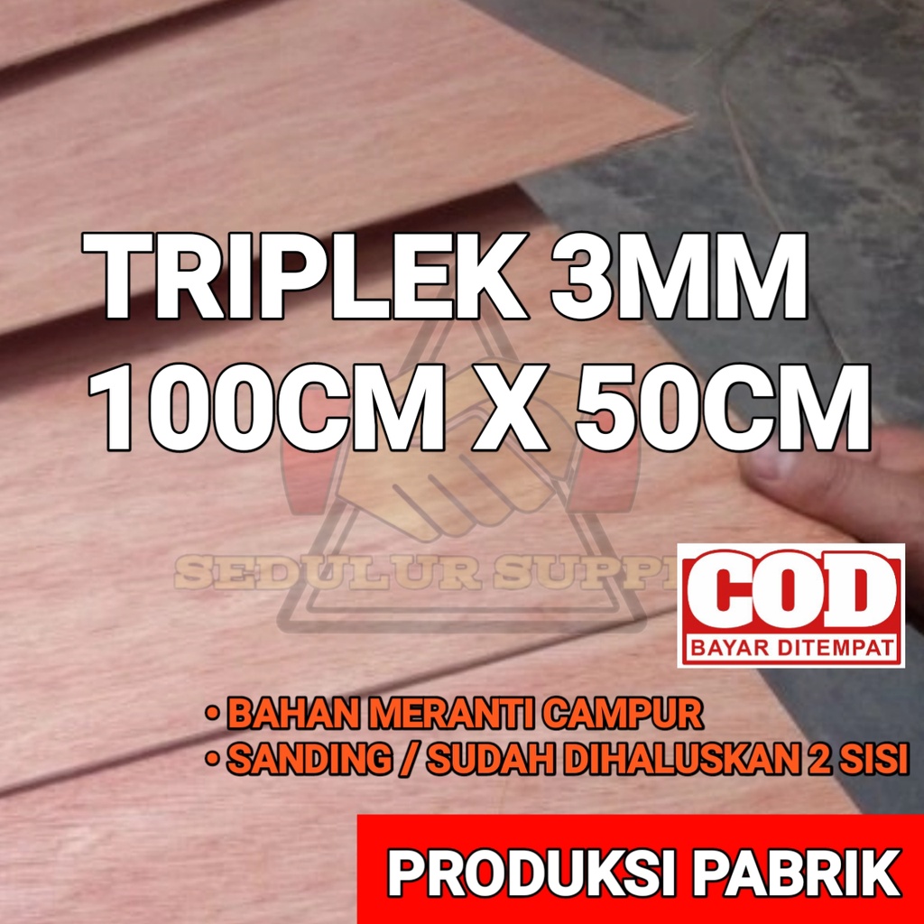 Jual TRIPLEK 3mm / MULTIPLEK 3MM MERANTI CAMPUR UTY UKURAN 100 x 50cm / TRIPLEK TIPIS PLYWOOD ...