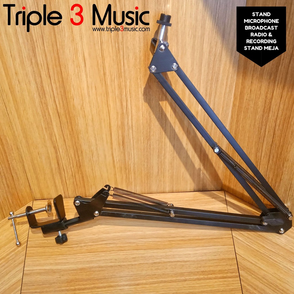 Jual Stand Microphone Broadcast radio stand Mic meja stand recording ...