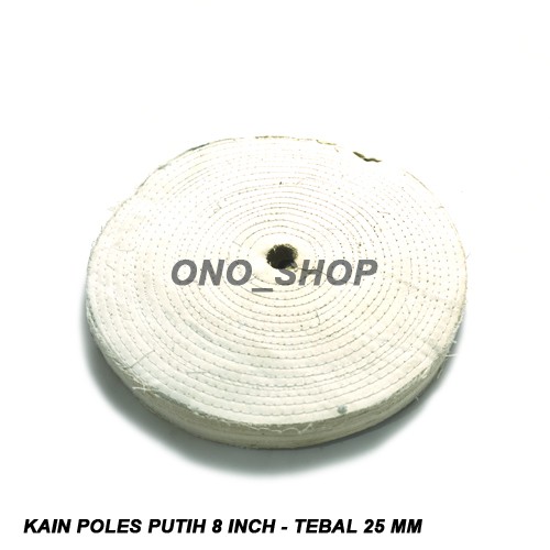 Jual Kain Poles Putih 8 Inch - Tebal 25 mm | Shopee Indonesia