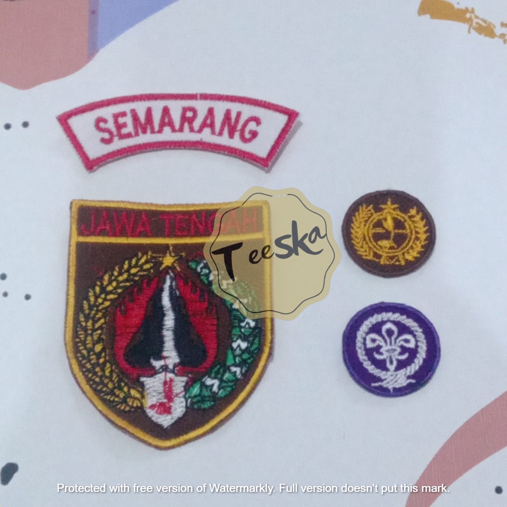 Jual Set Atribut Seragam Pramuka Logo Tunas Kelapa dan Wosm, Logo ...