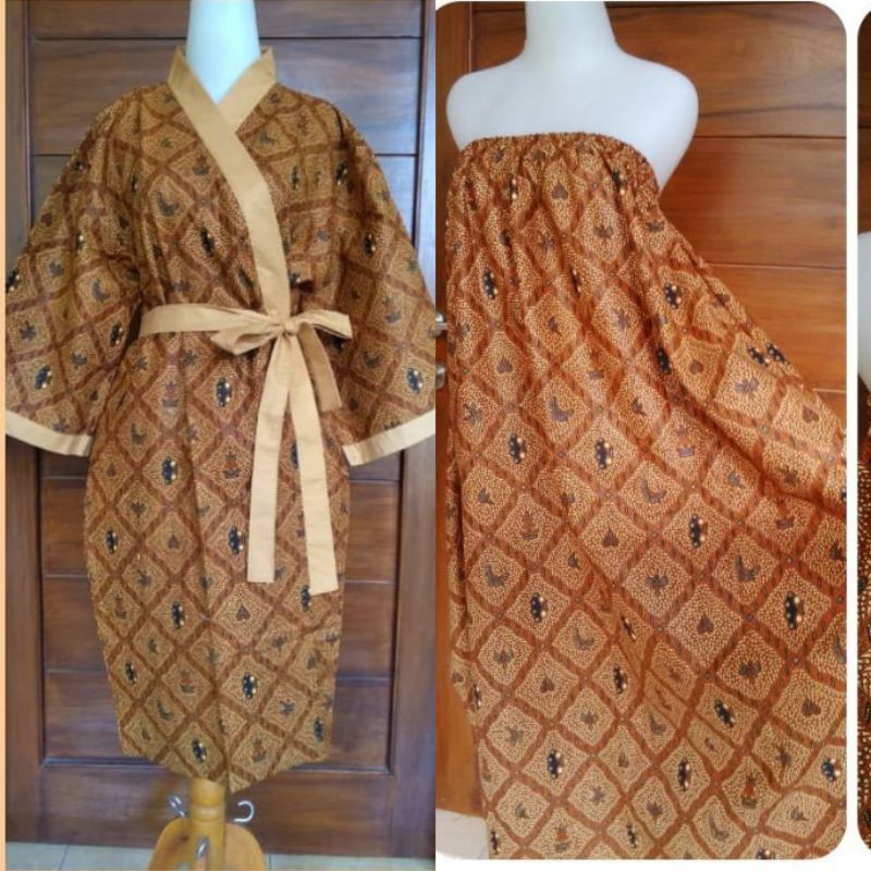 Jual Kimono Batik set Kemben Spa size Jumbo motif Jawa Klasik | Shopee ...