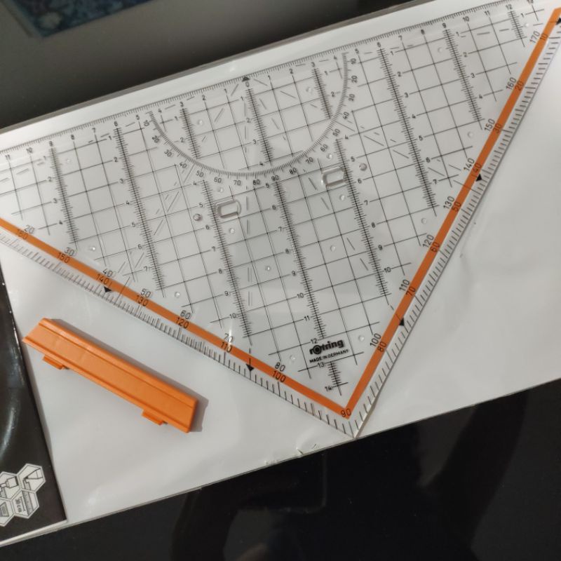 Jual Penggaris Segitiga ROTRING 22cm ROTRING 32cm Penggaris Rotring ...