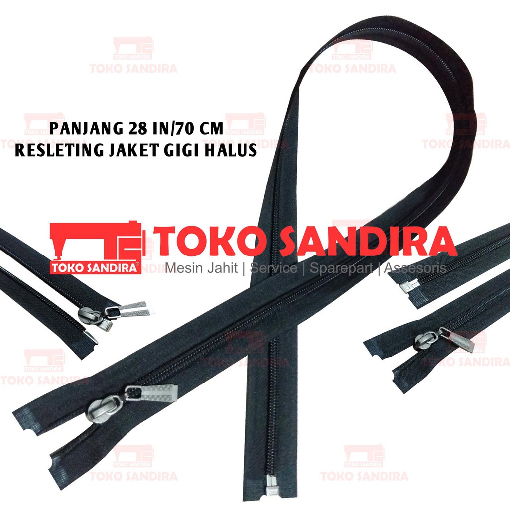 Jual 6 pcs Zipper-resleting jaket gigi halus-5 nilon 28 in/70 cm | Shopee Indonesia