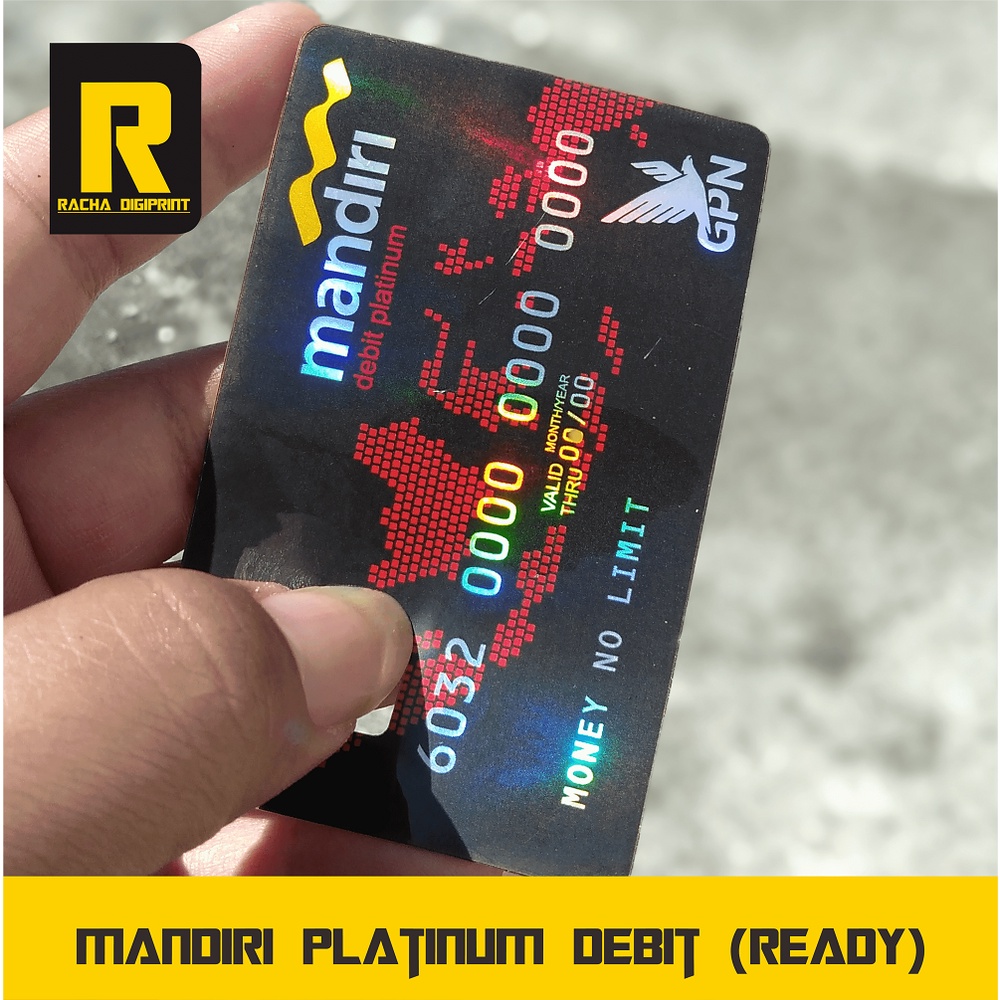 Jual [READY] Stiker ATm Premium Mandiri Debit Platinum | Shopee Indonesia