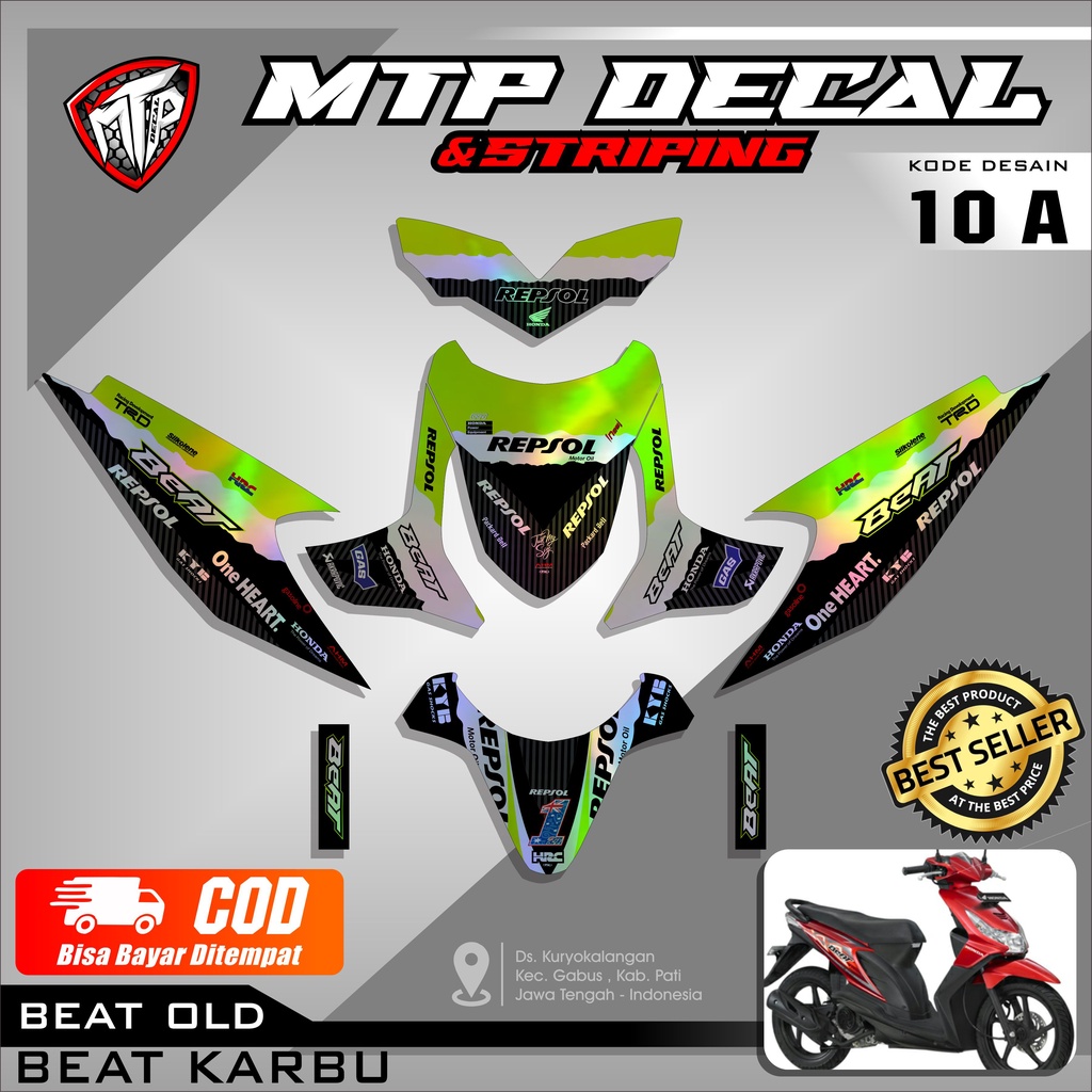 Jual (TERLARIS) Stiker Striping Variasi Lis Motor Semi Full Honda Beat ...