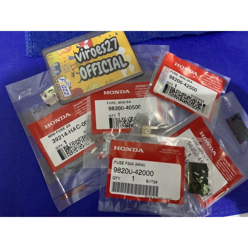 Jual Skring Fuse Mini 2 5 7.5 10 15 20 25 & 30 Amper Original HONDA ...