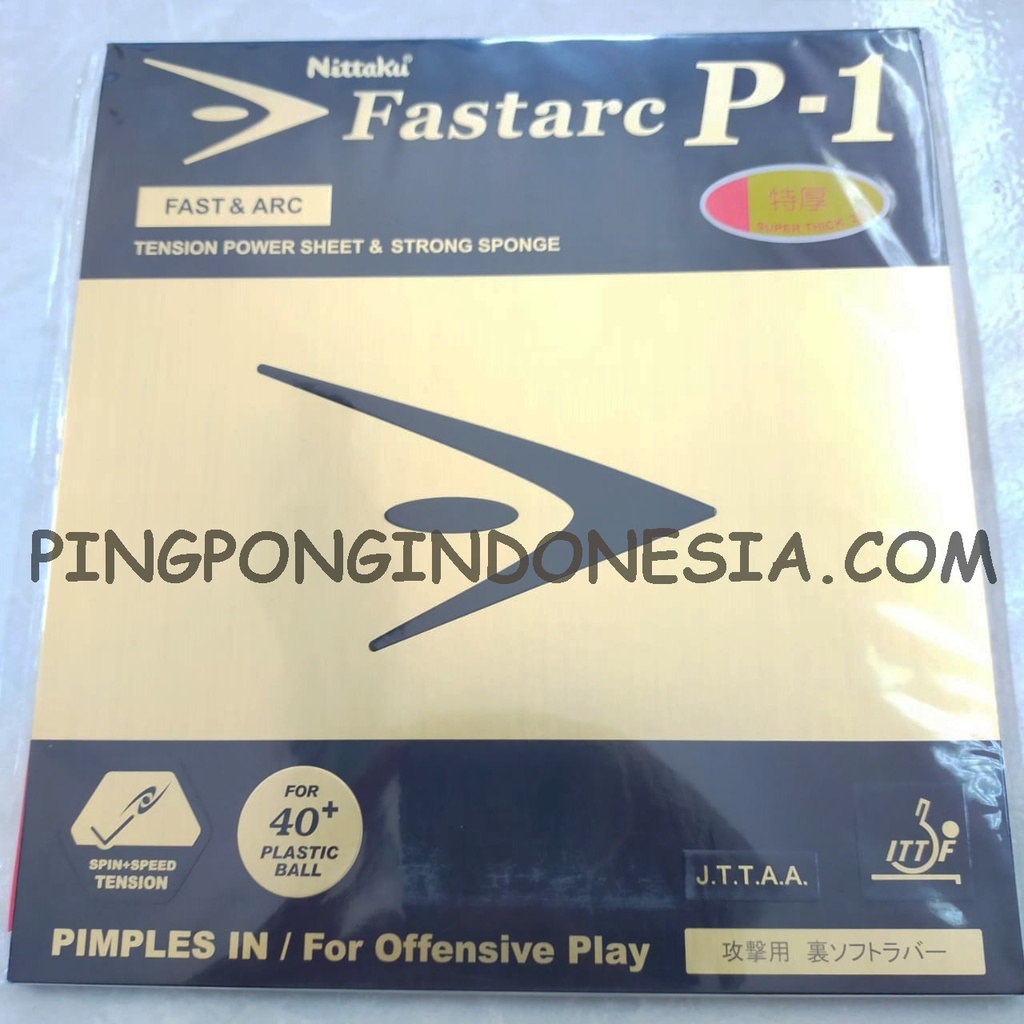 Jual Nittaku FastArc P1 - Rubber Karet Pingpong Fast Arc P-1 Bet Tenis Meja | Shopee Indonesia