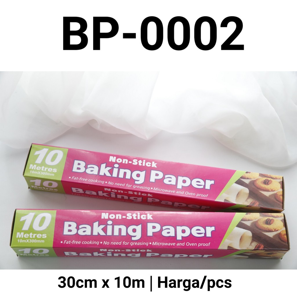 Jual BP-0002 Kertas baking paper alas kue alas loyang oven 30cm x 10m ...