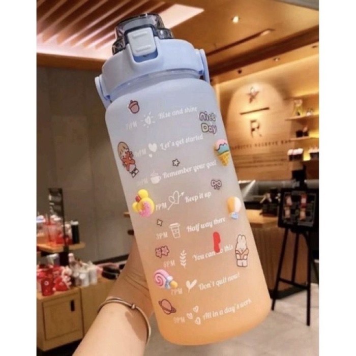 Jual {PM} BOTOL MINUMAN ANAK 2L BOTOL KEKINIAN FREE STICKER 2D & 3D BZ ...