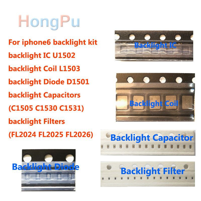 Jual 5Set(45pcs) For iphone 6 6 plus Backlight Kit ic U1502+coil L1503 ...