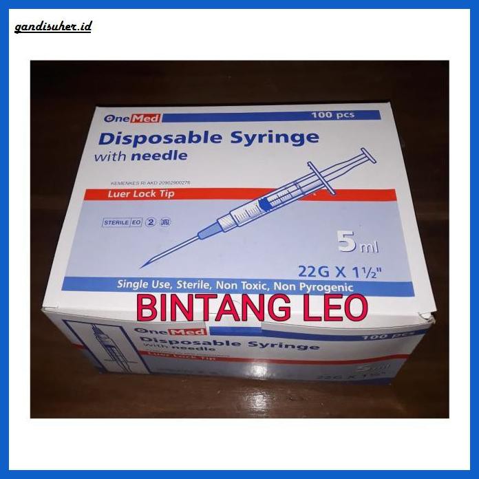 Jual Muirotarobal- Disposable Syringe 5 Cc Onemed. Syringe 5 Ml One Med Original ...