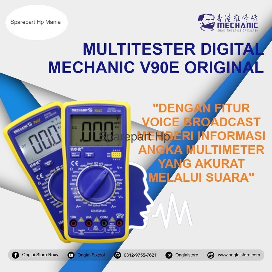 Jual Multitester Digital Mechanic V90E ORI | Shopee Indonesia