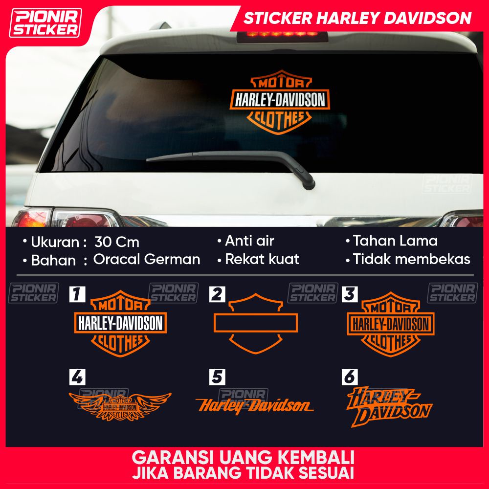 Jual Stiker Harley Davidson Mobil Cutting Sticker Motor HarleyDavidson ...