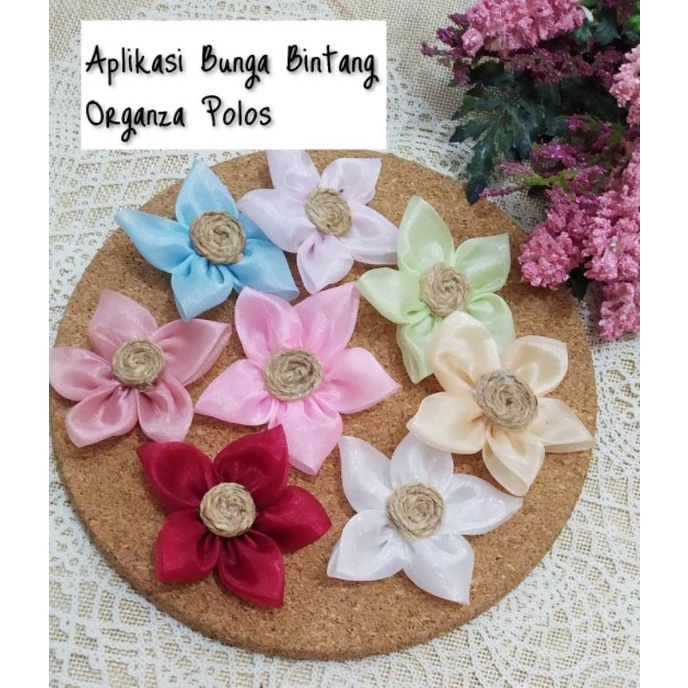 Jual Aplikasi Bunga Bintang Organza Per PCS | Shopee Indonesia