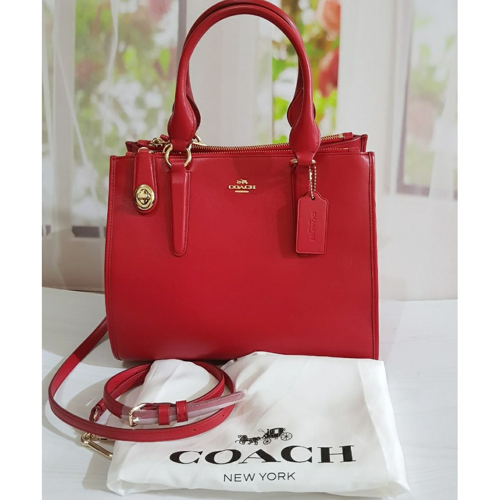 Jual Coach Crossby Carryall Large Red Leather.Tas Coach Original ...