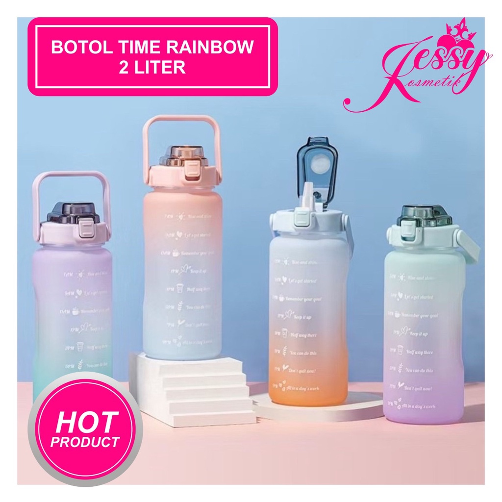 Jual [500gr] T523 | Botol Time Rainbow | Botol Minum Viral 2 liter ...