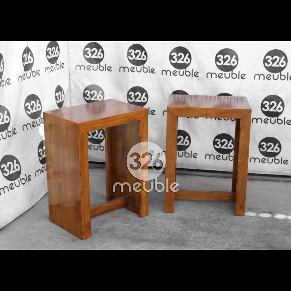 Jual Bangku Minimalis Jati Mebel Jepara - Stool Minimalis Jati | Shopee ...