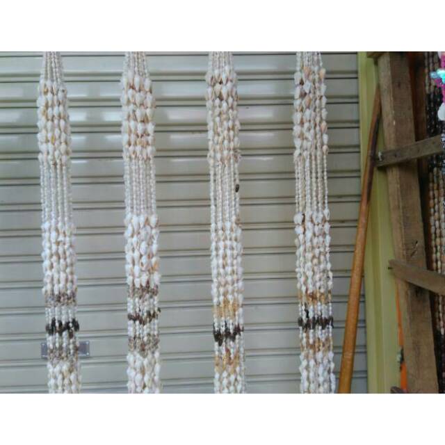 Jual Tirai kerang putih isi 20 untai | Shopee Indonesia