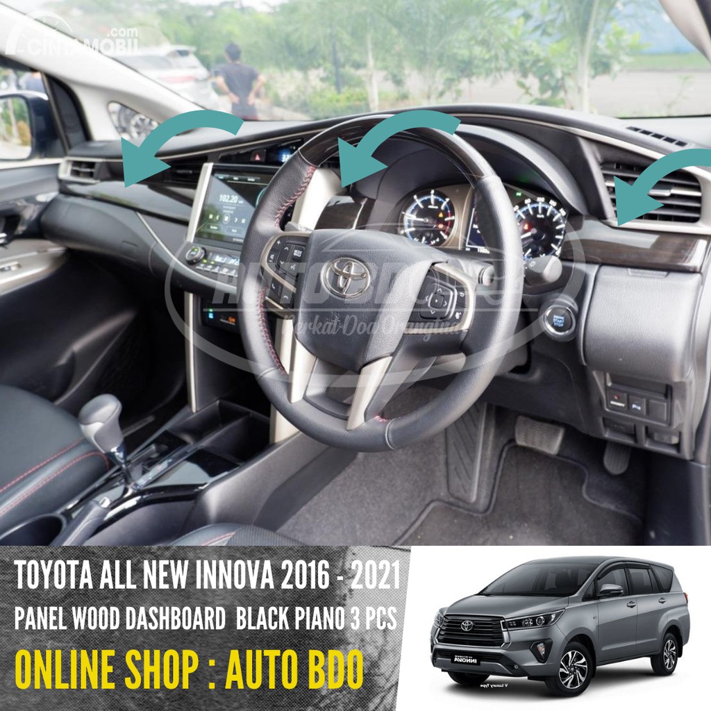 Jual Panel Wood Original Innova Reborn 2016-2021 Dashboard 3 Pcs ...