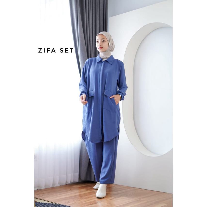 Jual Zifa Set || Crinkle Polos Mewah || [New Product] || | Shopee Indonesia