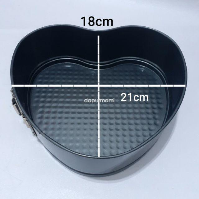 Jual Loyang Bongkar Pasang Hati Teflon cetakan bulat Kotak Hati ...