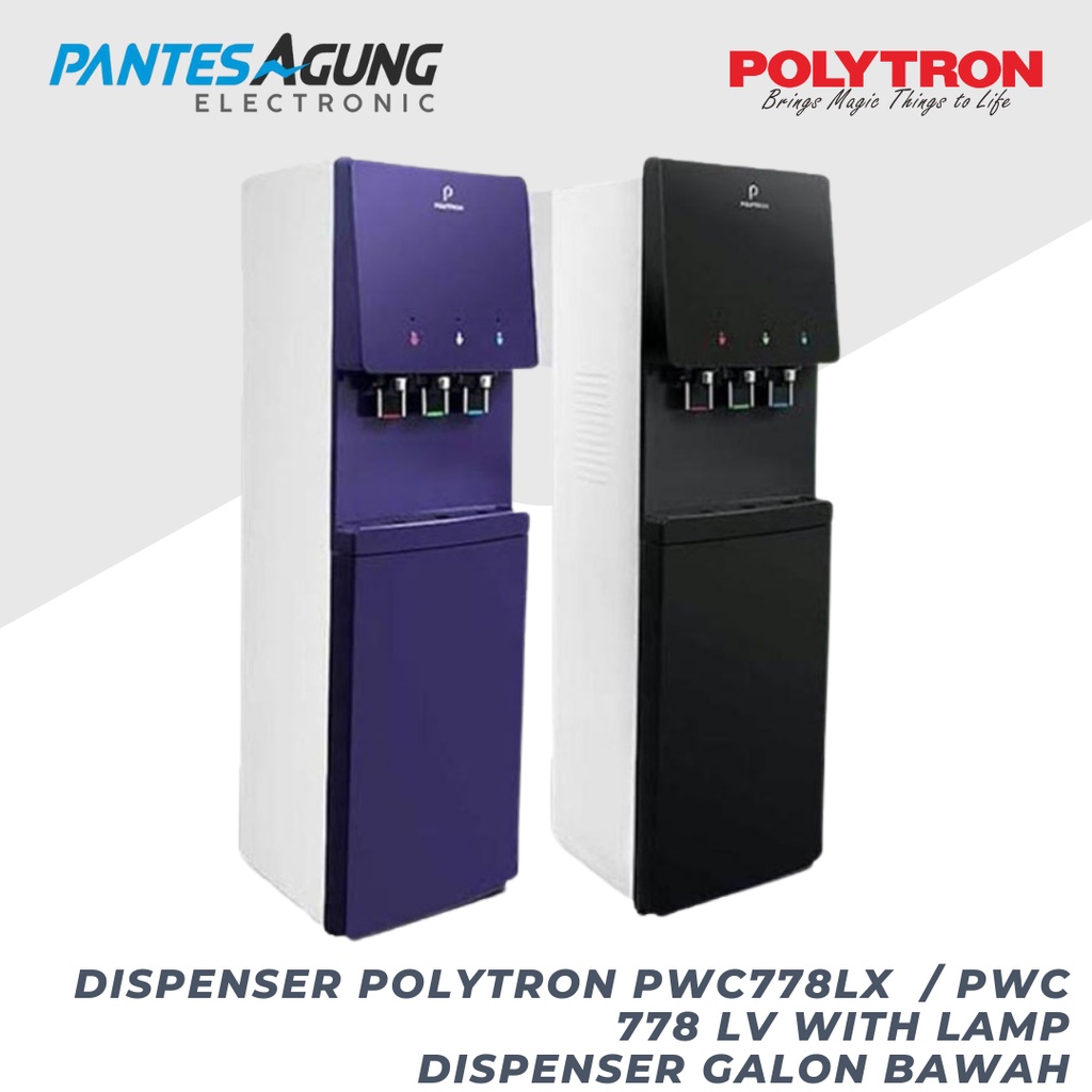 Jual DISPENSER POLYTRON PWC778LX / PWC 778 LV WITH LAMP DISPENSER GALON ...