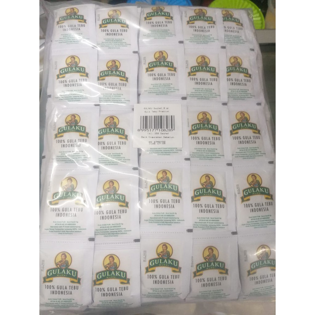 Jual GULAKU sachet 250 x 8gr gula stick kafe hotel cafe sugar | Shopee ...