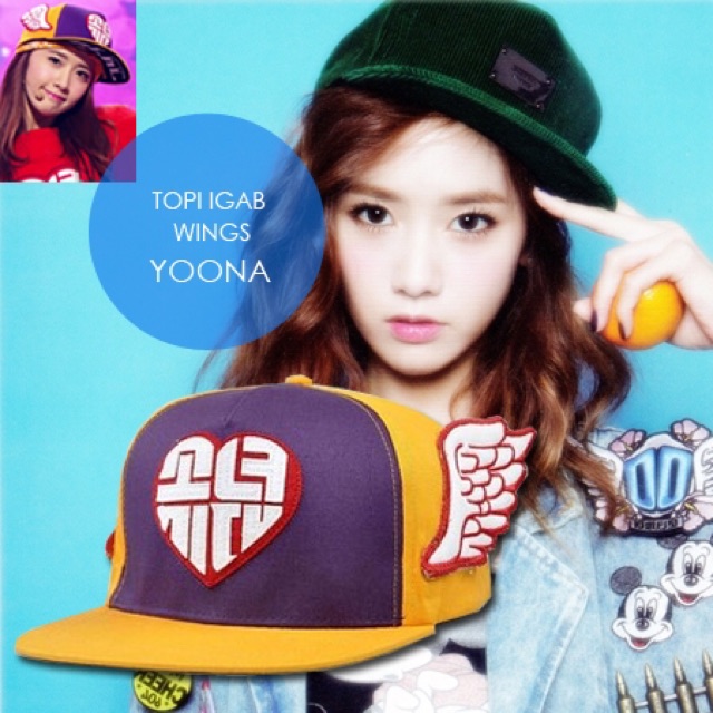 Jual TOPI SNSD IGAB / Topi Sayap Korea / Snapback Wing Hat Girls ...