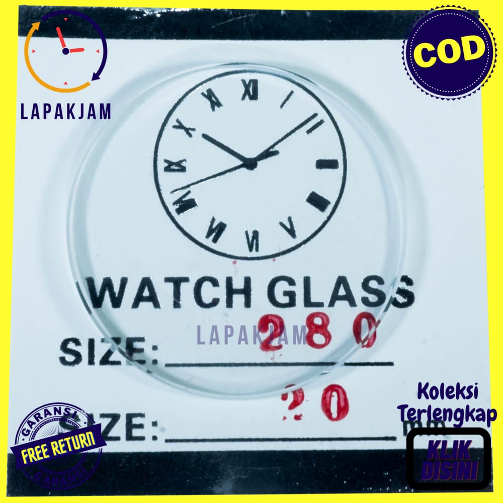 Jual Kaca Jam Kaca Bahan Watch Glass PNC-280 Bagus 2,8 cm | Shopee ...