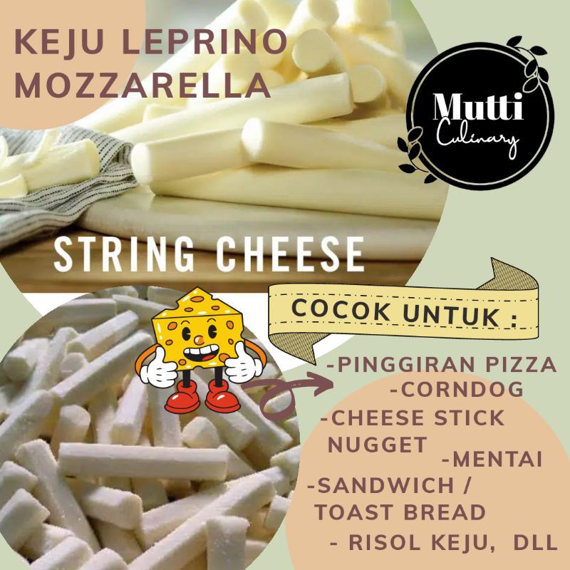 Jual Keju Mozzarella Stick Parut Leprino Cheese string Bahan Corndog ...