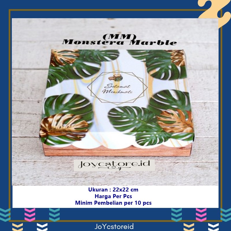 Jual Dus Nasi R10 Monstera Marble Kotak Nasi R10B 22x22 Box Nasi/ Box ...