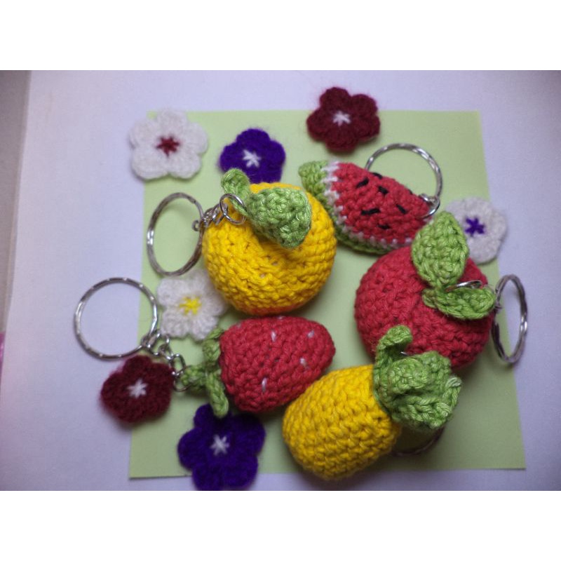 Jual Gantungan Kunci/Keychain Amigurumi Fruit (Boneka Rajut Buah buahan) | Shopee Indonesia