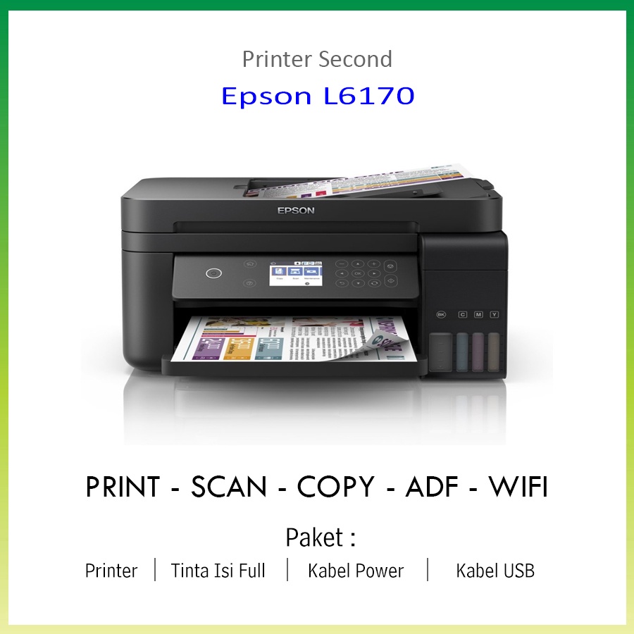 Jual PRINTER SECOND EPSON L6170 PRINT SCAN COPY ADF DUPLEX WIFI ...