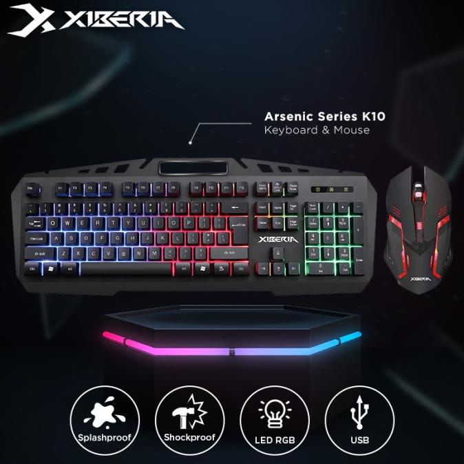 Jual XIBERIA Mouse-Keyboard Gaming Arsenic Series Metal LED Backlight ...