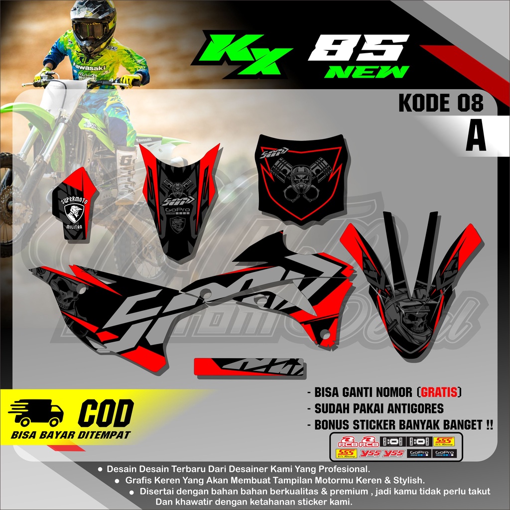 Jual (COD) Decal Stiker Dekal sticker Kx 85 NEW full body - Variasi ...