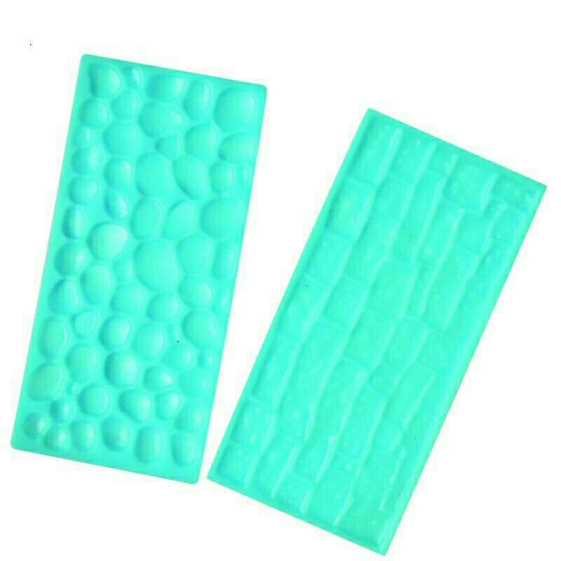 Jual CETAKAN MOLD MOTIF BATU ALAM BULAT DAN KOTAK PATTERN FONDANT CLAY ...