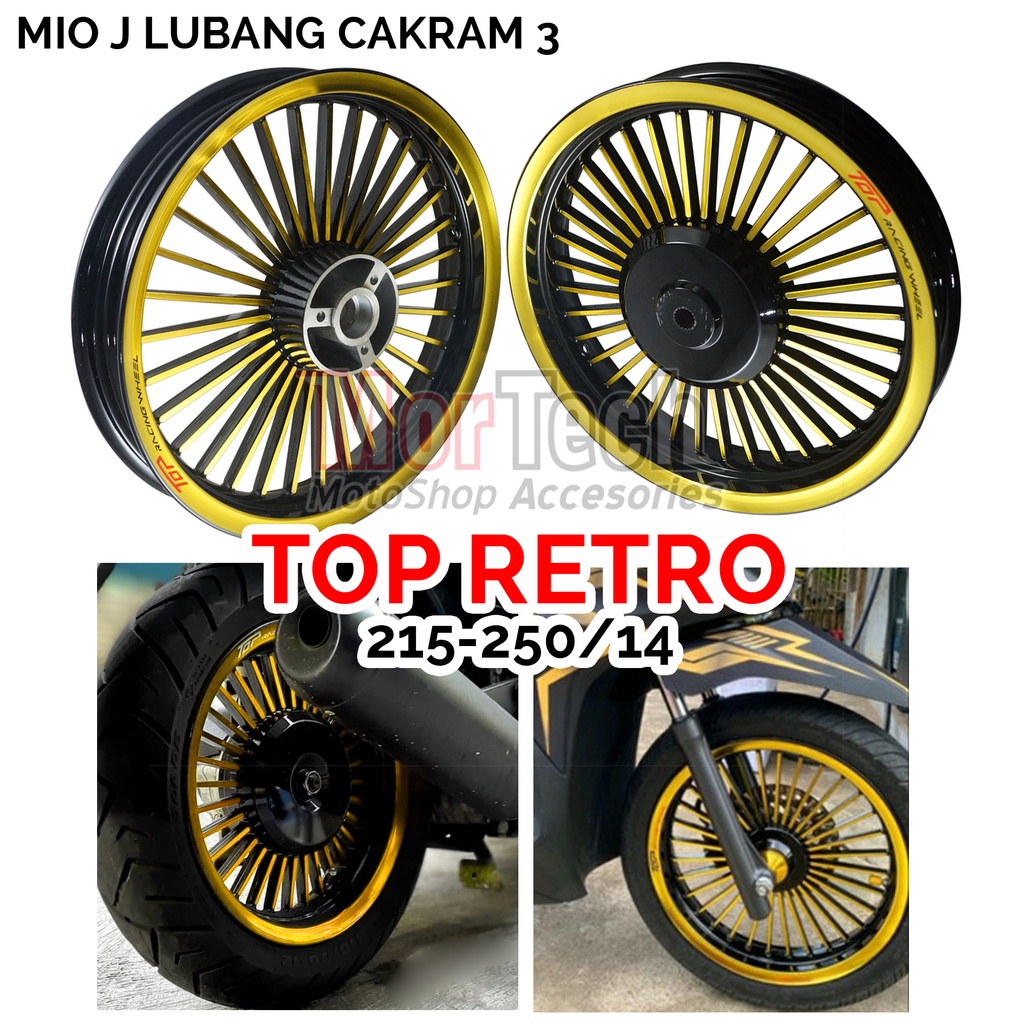 Jual Velg Pelek Racing Top Retro Tapak Lebar Ring 14 PNP Mio J Lubang ...