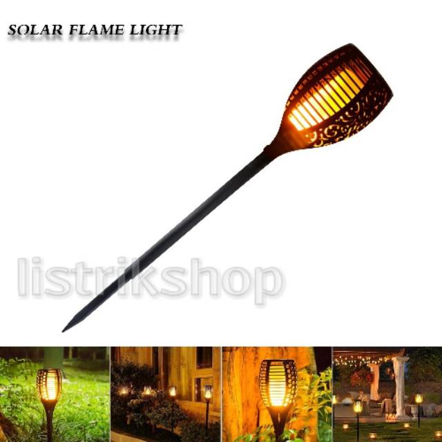Jual Lampu Taman Obor Api Tenaga Matahari Tanpa Listrik | Shopee Indonesia