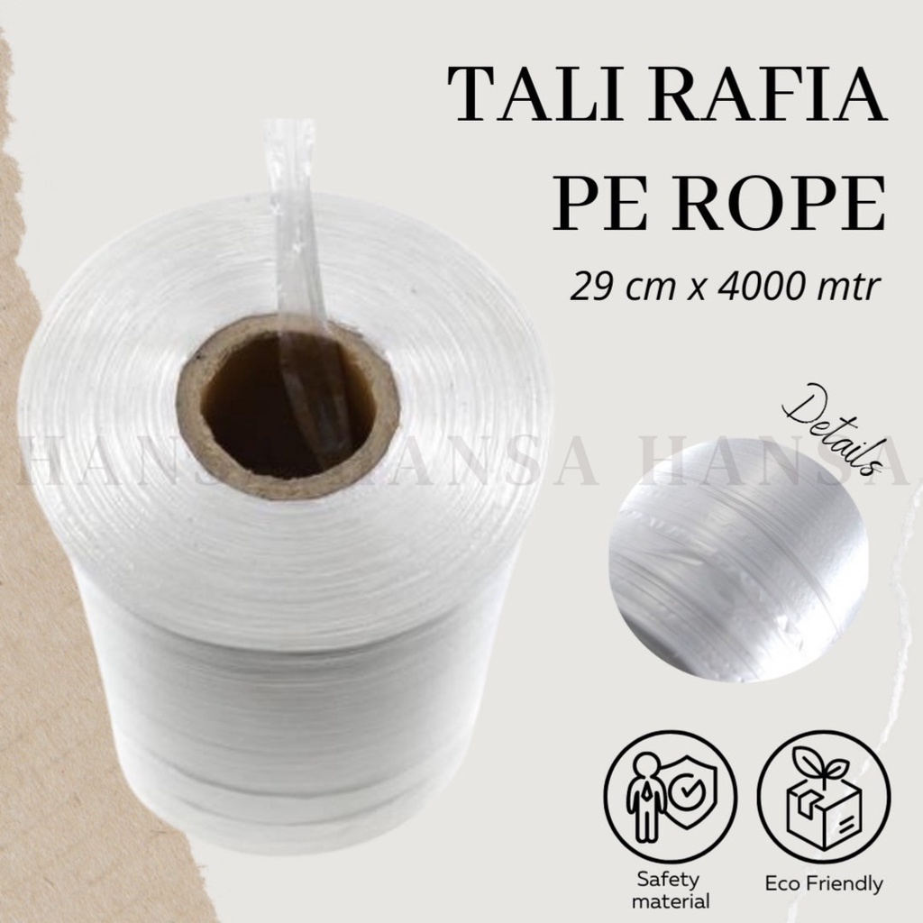 Jual 4000m x 29 mm Tali Rafia MERAH PUTIH Super Kuat (1 roll 4000m ...