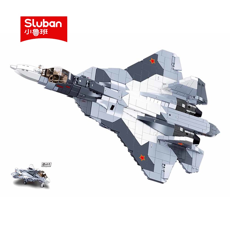Jual Sluban Bricks Pesawat Jet SU-57 Flanker B0986 | Shopee Indonesia