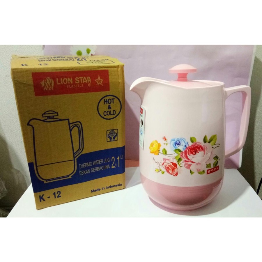 Jual Teko Eskan 2,1 Liter Lion Star K12 Kettle Termos Air Panas Dingin Es Teh Kopi K 12 Plastik ...