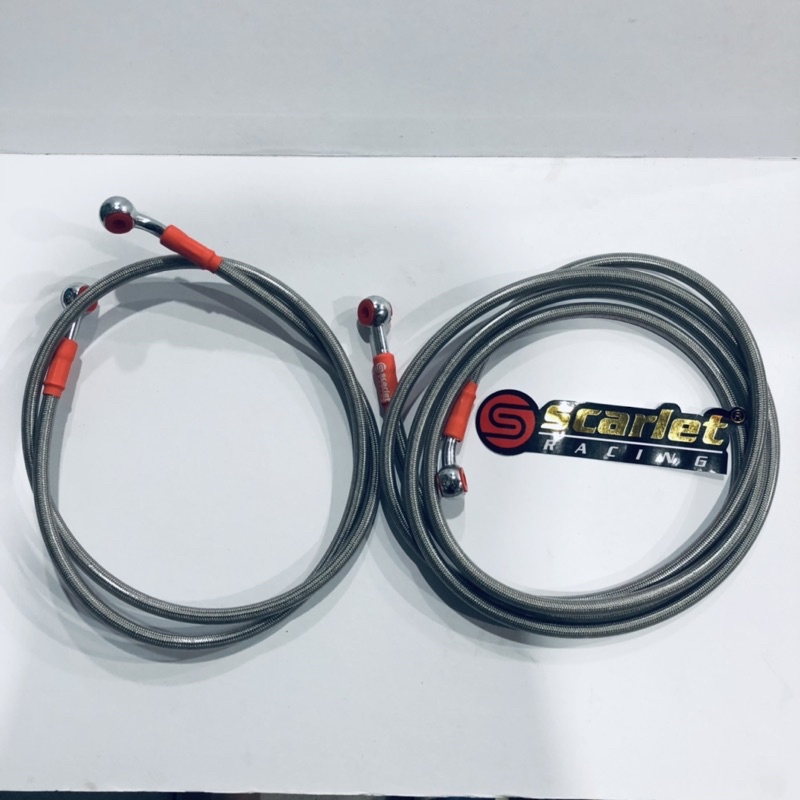 Jual SELANG REM NMAX 1SET DEPAN BELAKANG SCARLET RACING | Shopee Indonesia
