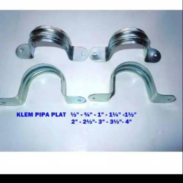Jual KLEM PIPA PLAT 3/4"/PIPE CLAMP/Pipe clamp/Klem Pipa Plat / Clamp ...
