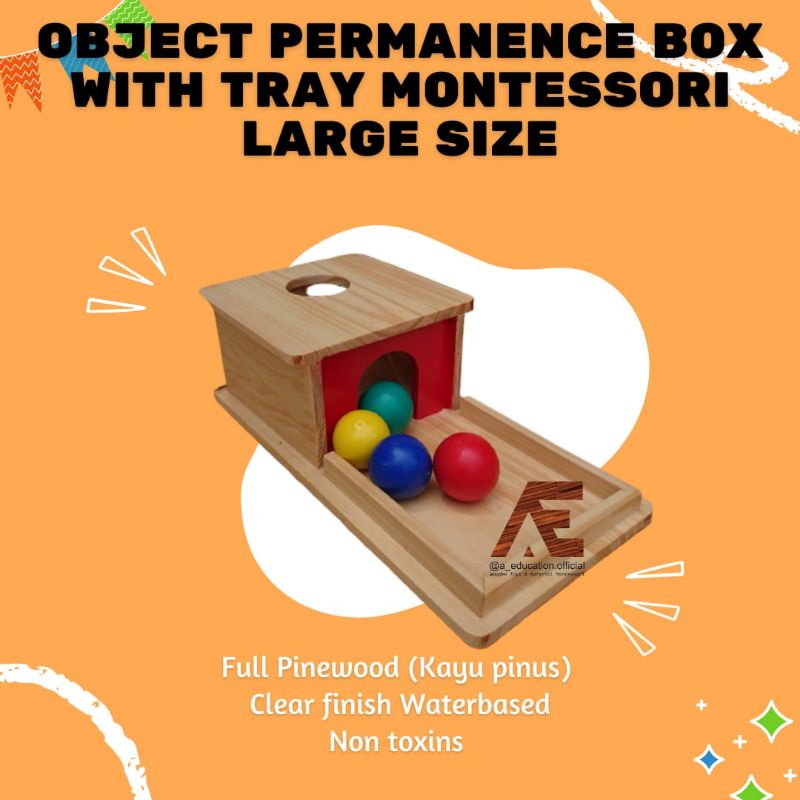 Jual Object Permanence Box With Tray | Montessori Large Size | Shopee ...
