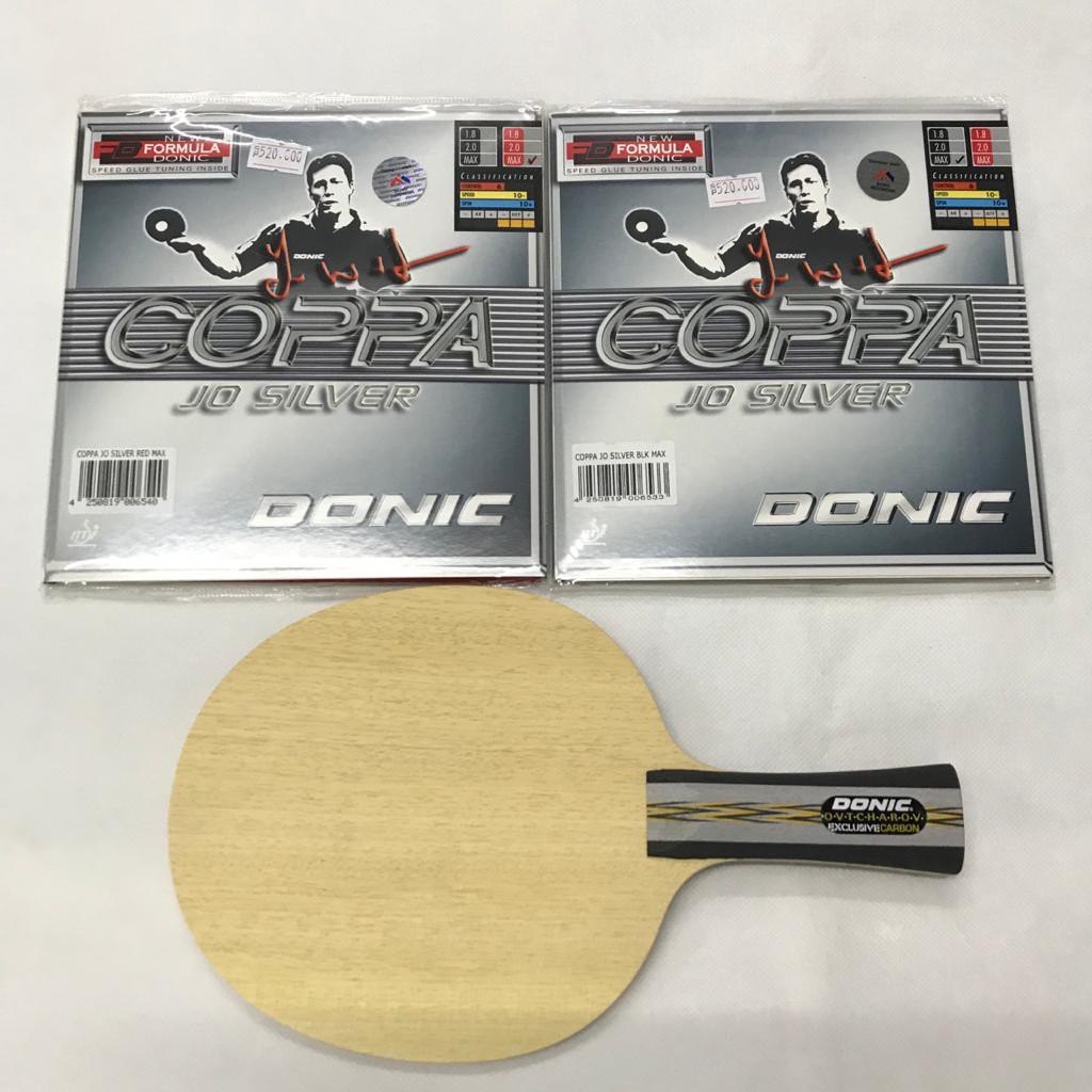 Jual DONIC - Bat tenis meja carbon + donic rubber coppa set | Shopee Indonesia